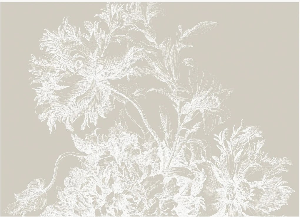 Tapeta Engraved Flowers