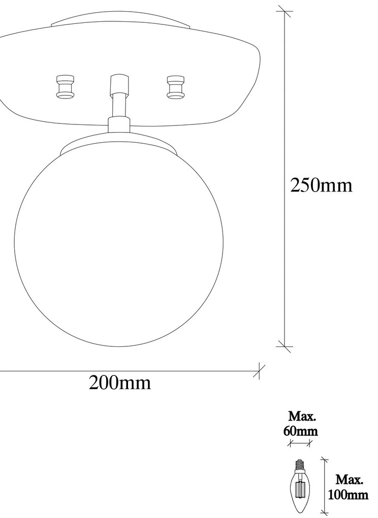 Stropní svítidlo Well II zlaté/čiré
