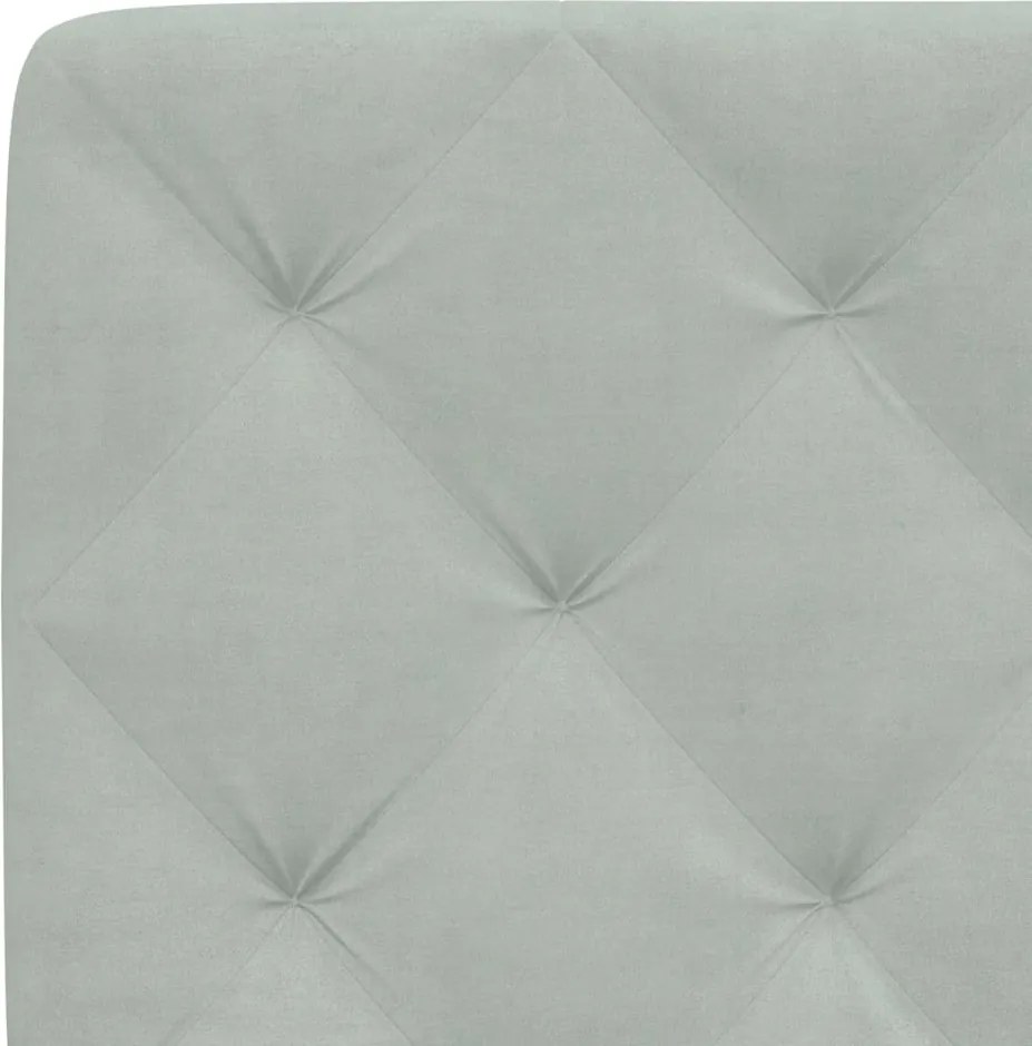 Postel s matrací světle šedá 200 x 200 cm samet 3208676