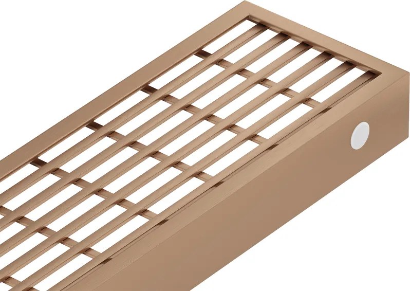 Mexen Flat, lineární podlahový žlab 70 cm, měděná matná, 1C33070