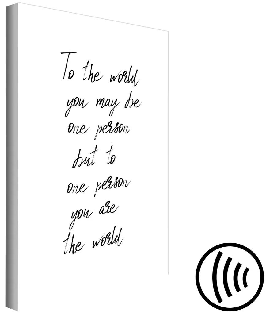 Obraz Citát o lásce (1-dílný) - černobílé nápisy v angličtině