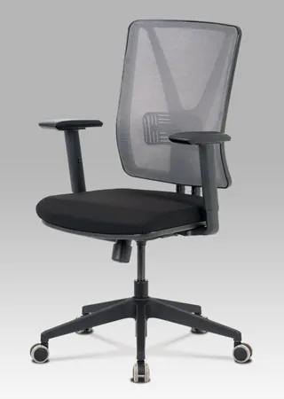 Autronic - Kancelářská židle, šedá síťovina+černá látka, synchronní mech, plast kříž - KA-M01 GREY