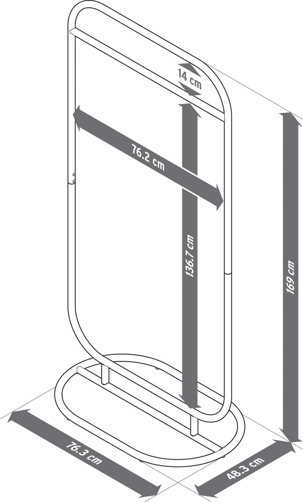 Tchibo - Volně stojící věšák na šaty - barva: černá