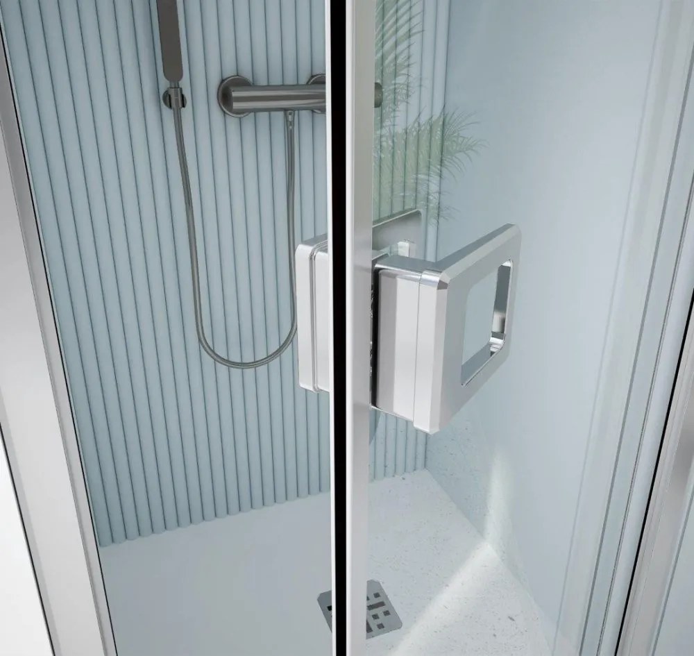 FORTE Sprchové dveře DECO N1B BARVA rámu - Bílá, Rozměr A - 100 cm, Směr zavírání - Pravé (DX), Výplň - Acidato bezpečnostní sklo - 6 mm BDE404DX293500