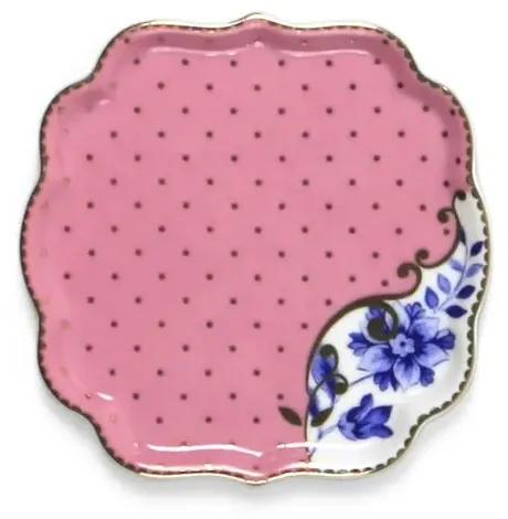 Pip Studio Royal Multi odkládací tácek na čajové sáčky, růžový (odkládací tácek na použité čajové sáčky)