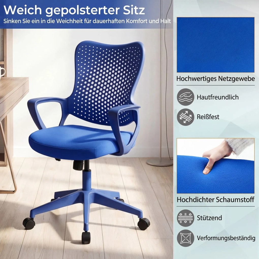 Costway Ergonomická kancelářská židle s prodyšnou síťovanou opěrkou a výškově