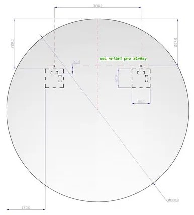 EBS Alea Kruhové zrcadlo 80 cm s LED podsvícením S_ALEA80