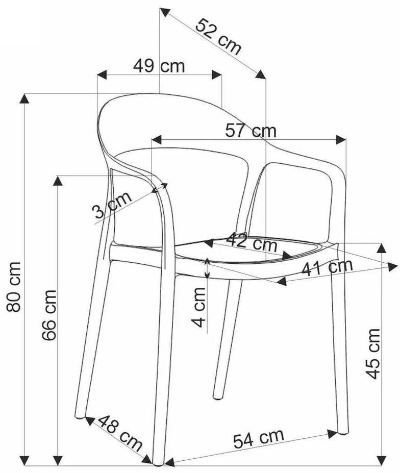 Jídelní židle Ruby, hnědá / bílá
