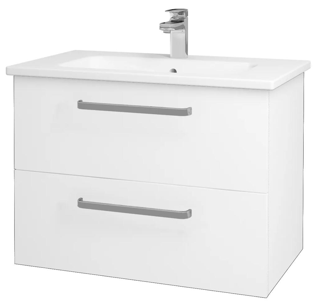 Dřevojas Koupelnová skříň GIO SZZ2 80 Varianta: M01 Bílá mat / Úchytka T04 / M01 Bílá mat
