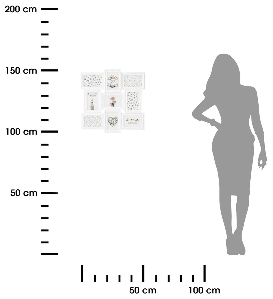 Nástěnný fotorámeček Suzy 50x50 cm