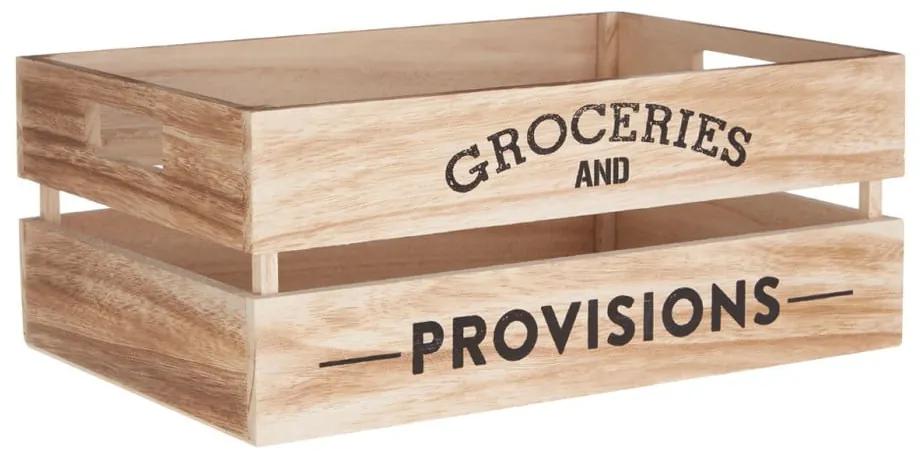Dřevěný úložný box Premier Housewares Provisions, 25 x 35 cm