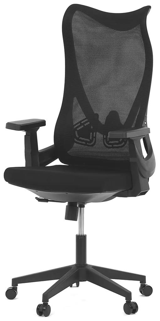 Židle kancelářská, černá MESH, plastový kříž - KA-S248 BK