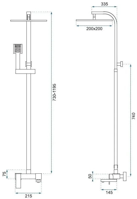 Rea Navaro - sprchový set s vanovou výlevkou, chrom, REA-P0802