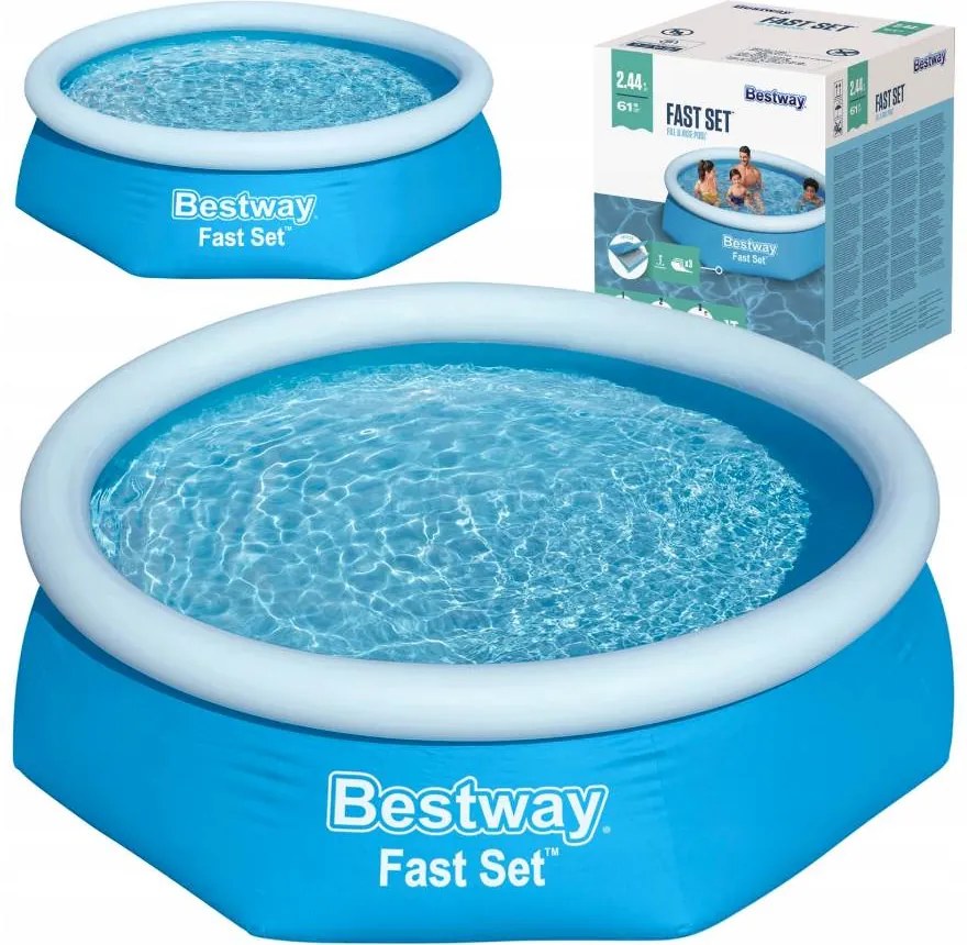 Nafukovací bazén Bestway s límcem 244 x 61 cm - 1880 l