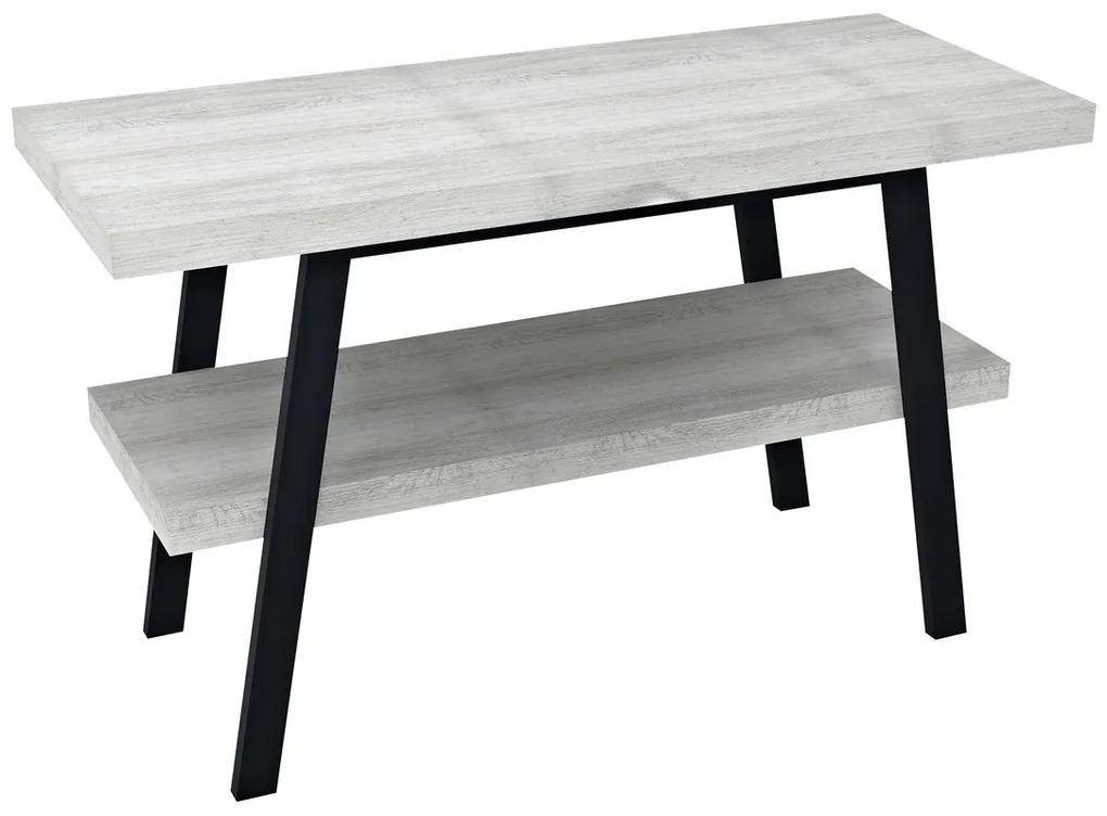 Sapho TWIGA umyvadlový stolek 130x72x50 cm, černá mat/dub starobílý - VC453-130-5