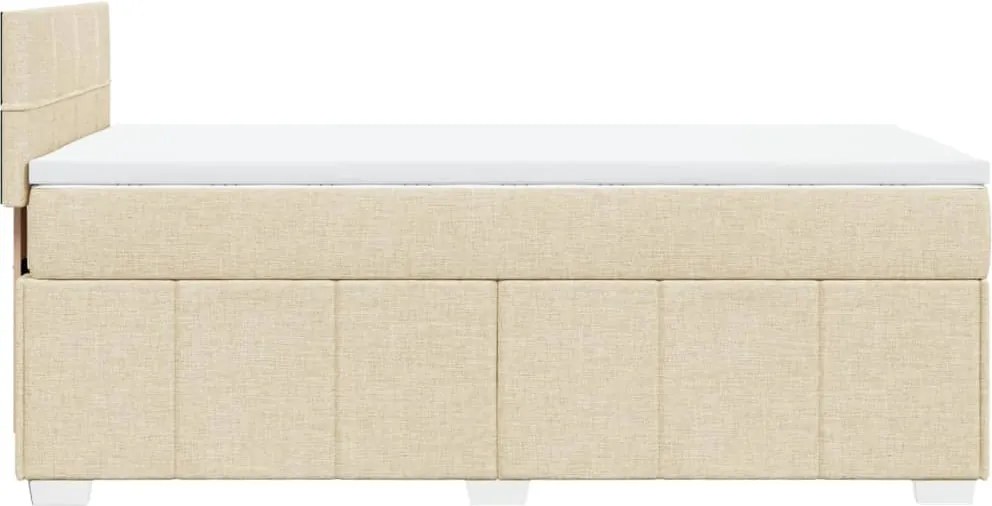 Box spring postel s matrací krémová 80 x 200 cm textil 3286900