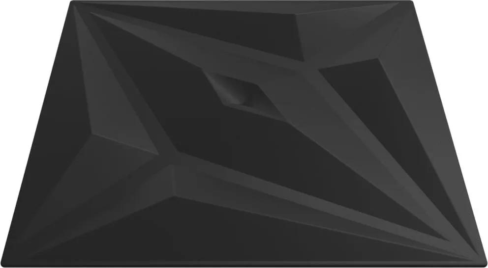vidaXL Nástěnné panely 24 ks 50 x 50 cm XPS 6 m² diamant [356935] Barva: Černá