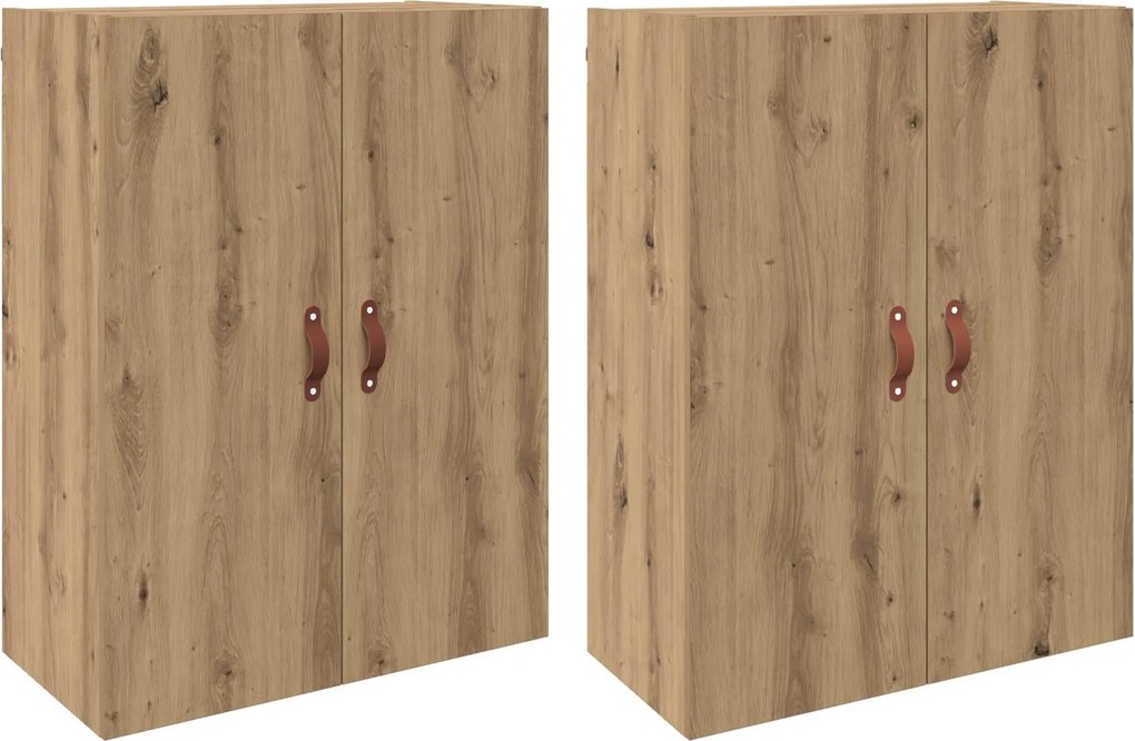 Nástěnná skříň 2 ks Artisanový dub 69,5 x 34 x 90 cm 3394573