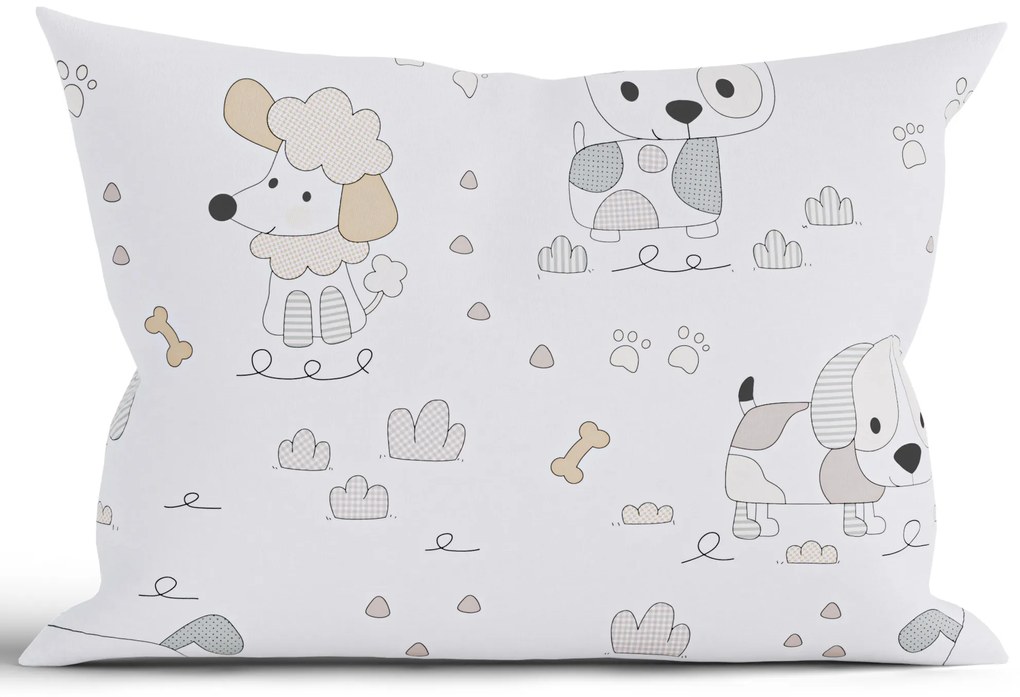 MK Lůžkoviny Bavlněný povlak na polštář Renforcé 50 x 70 cm - Psí pohoda
