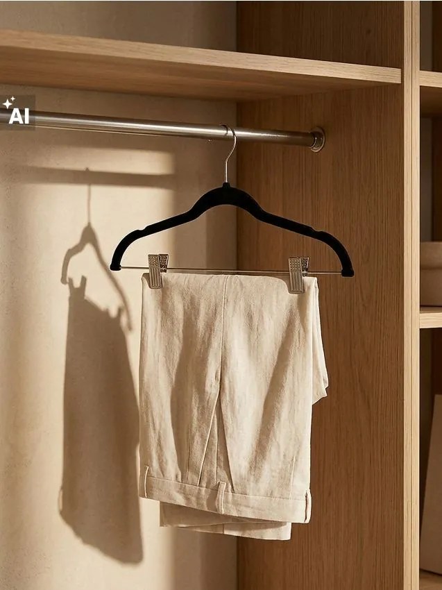 Sinsay - Ramínka na oblečení se sponami 6 pack - černá
