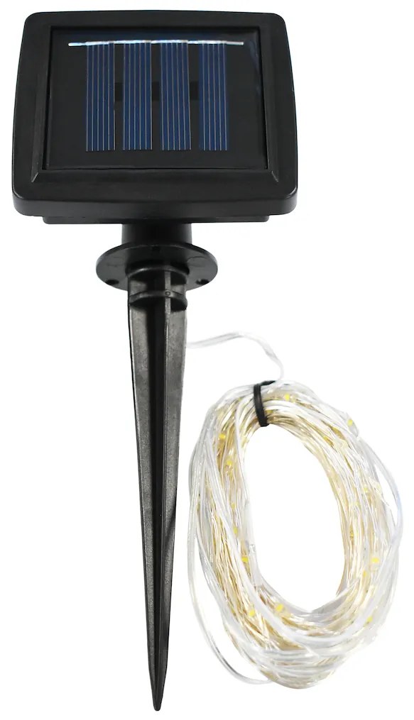 Solární LED světelný řetěz Micro, 15m