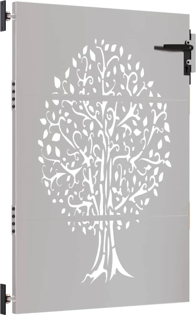 Zahradní branka 85 x 125 cm z cortenové oceli, design stromu 153210