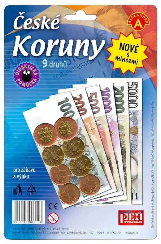 Pexi Hrací peníze české koruny