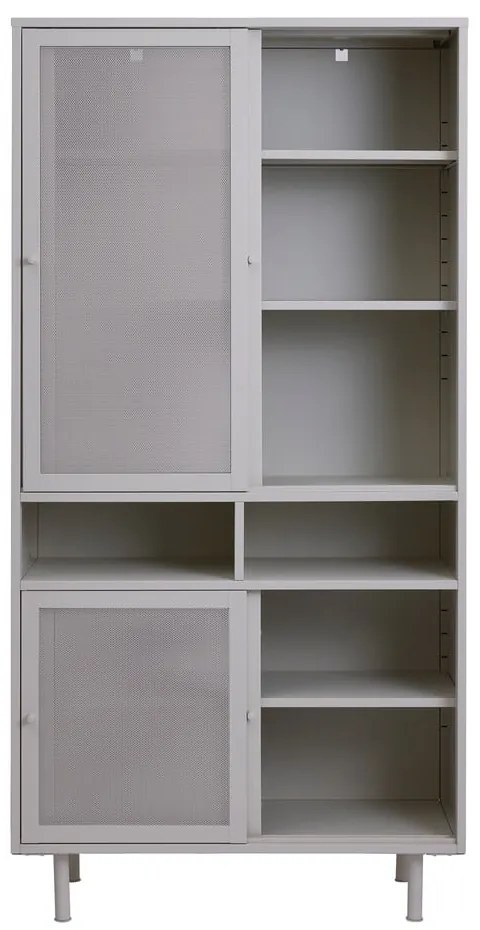 Šedá kovová skříň s posuvnými dveřmi 90x180x40 cm Veep – Unique Furniture