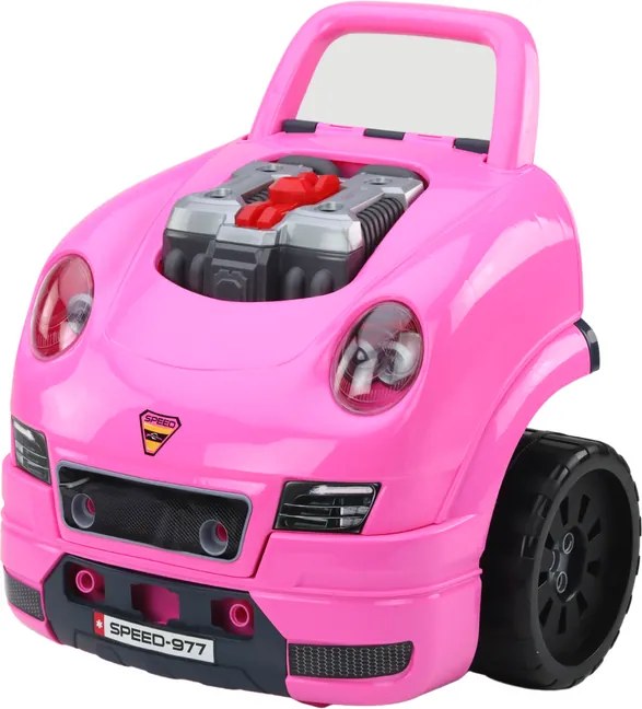 LEAN Toys Sada na rozebírání automobilových motorů pro domácí kutily – růžová