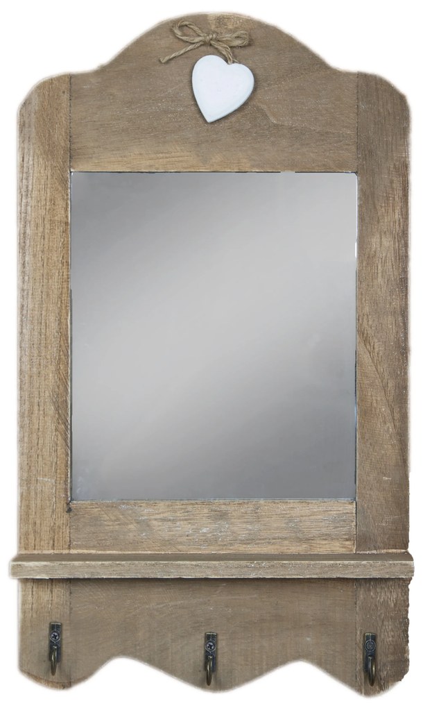 Dřevěné zrcadlo s kovovými háčky, La Almara