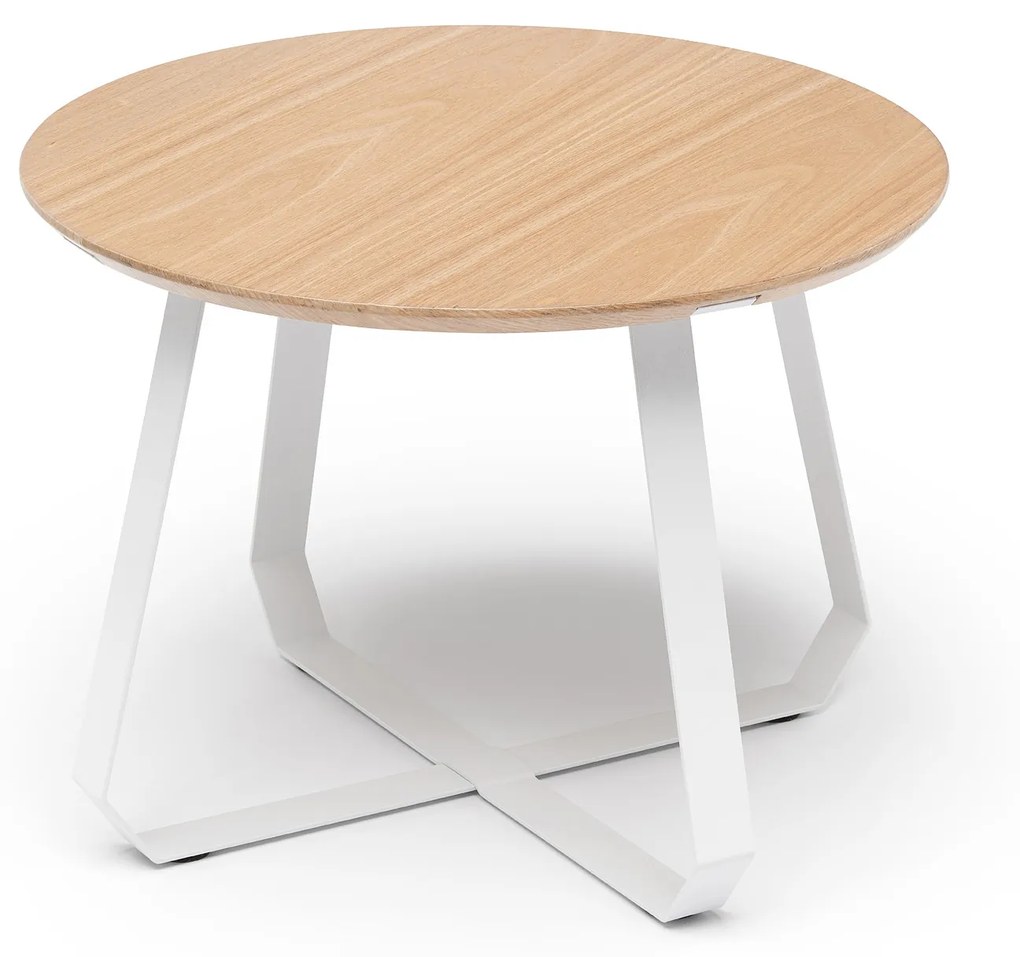 Jasanový konfereční stolek Puik Shunan, přírodní/bílá