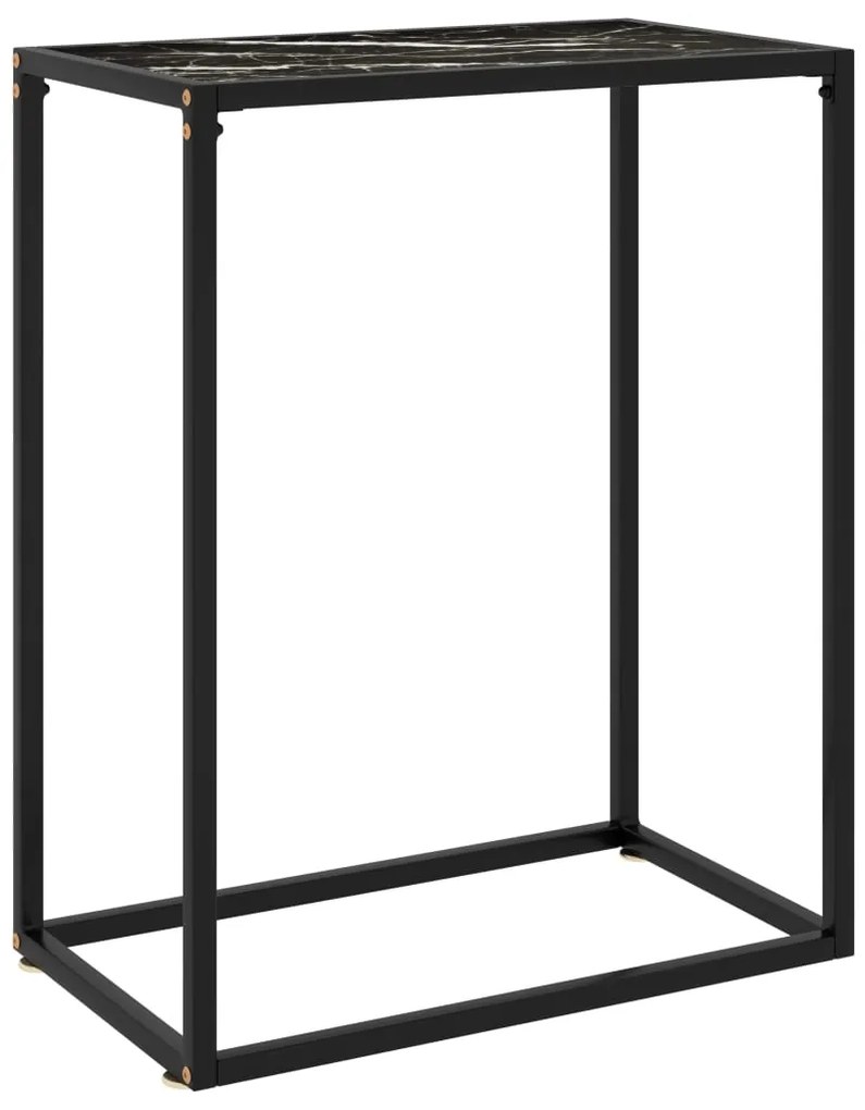 Konzolový stolek černý 60 x 35 x 75 cm tvrzené sklo 322806