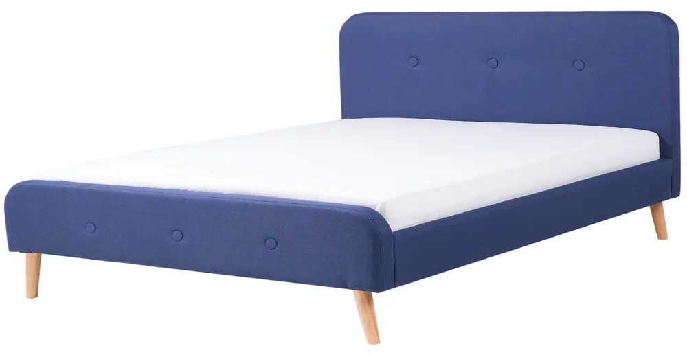 Tmavě modrá čalouněná postel 180x200 cm RENNES