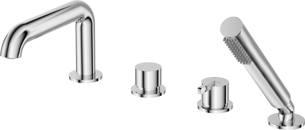 Deante Bath mixer, 4-hole, with shower set