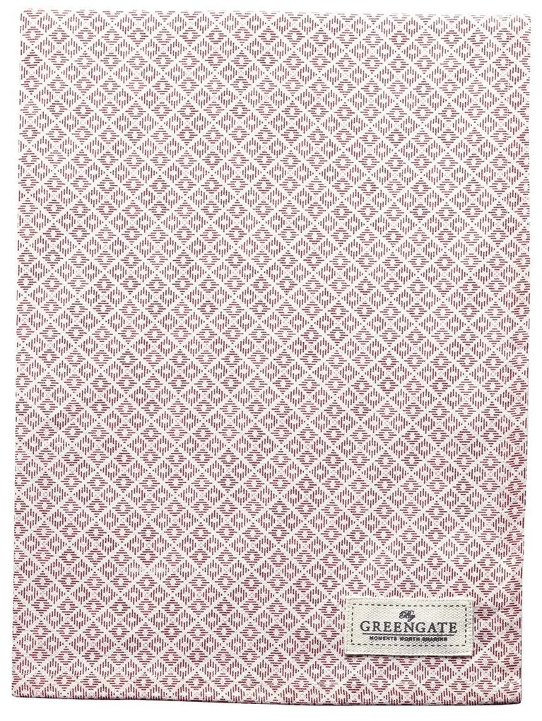 GREEN GATE Bavlněná utěrka Sandra Pink, růžová barva, textil