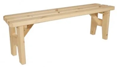 Zahradní dřevěná lavice  bez opěradla I: - bez povrchové úpravy - 150 cm Gaboni TP55484
