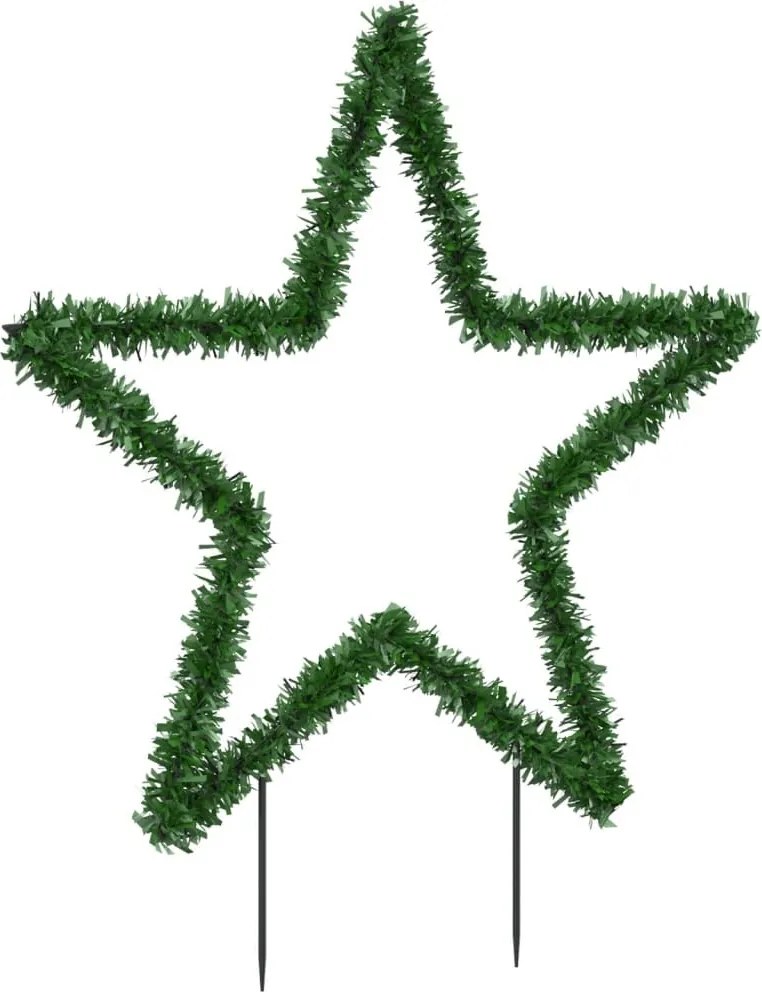 vidaXL Vánoční světelná dekorace s hroty Hvězda 80 LED diod 60 cm [357725] Barva: Zelená
