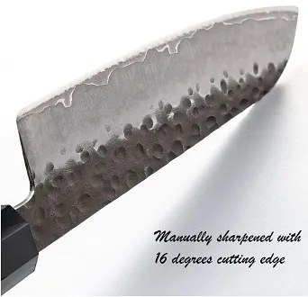 Kuchyňský Santoku nůž 7" Grand Sharp TOKUŠIMA ručně kovaný