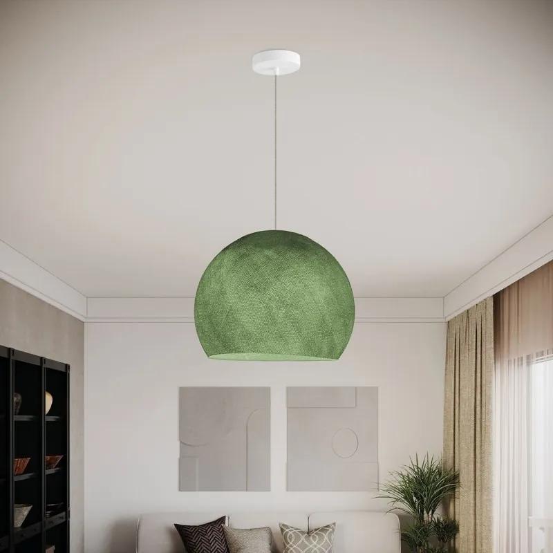 creative cables Stínidlo tvaru kupole z polyesterového vlákna - 100% vyrobené ručně Barva komponentu: Zelená, Velikost ⌀: M - 35cm