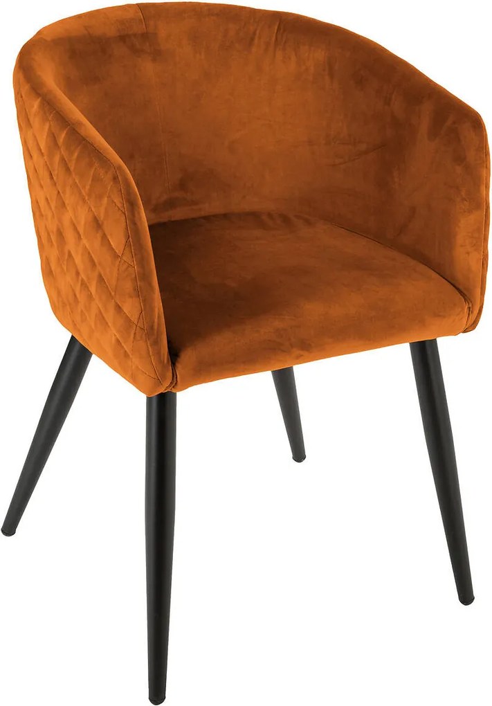 Sametové křeslo MARLO, glamour, oranžové