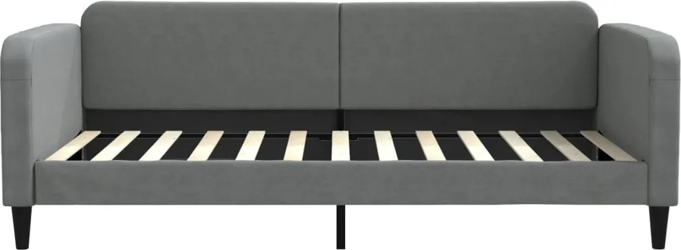 Válenda s přistýlkou a zásuvkami tmavě šedá 100 x 200 cm textil 3196858