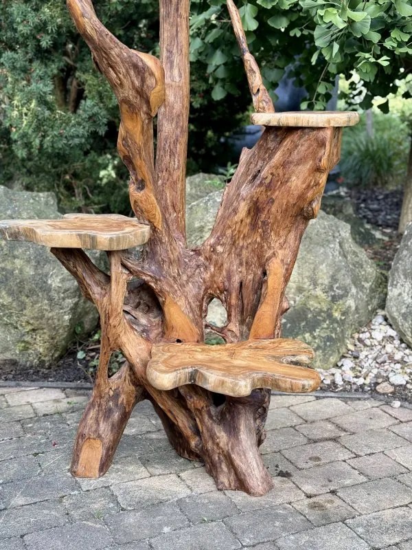 Škrabadlo pro kočky nebo stojan na květiny, Teak 209 cm 185 - 220 cm