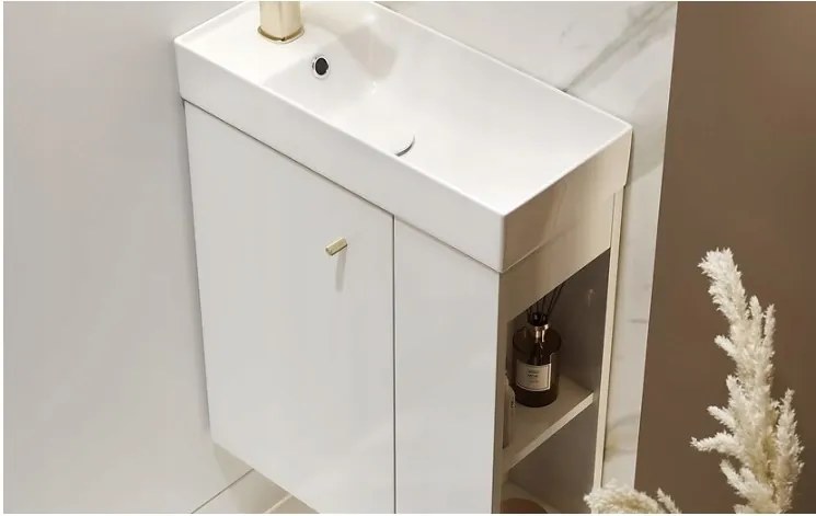 Cersanit Larga, umyvadlová skříňka 50cm, bílá, S932-110-DSM