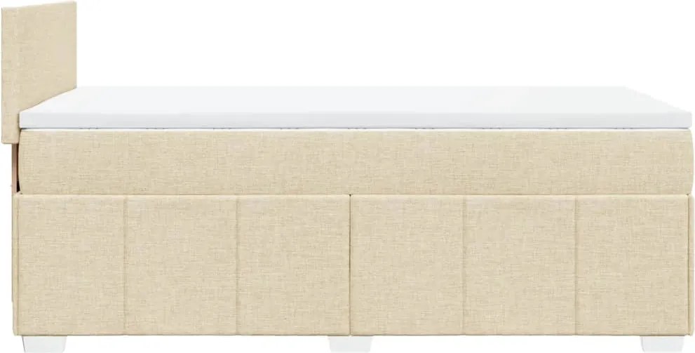 Box spring postel s matrací krémová 80 x 200 cm textil 3289193