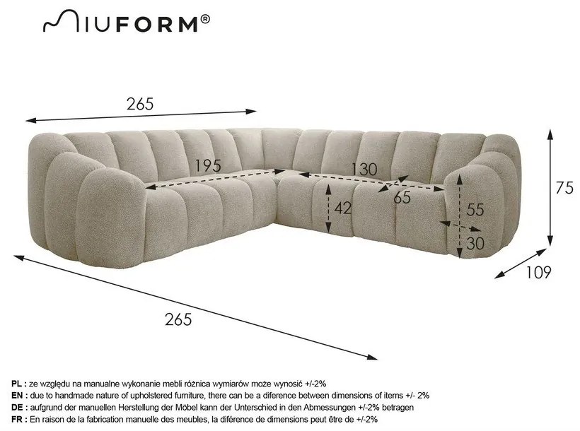Šedá rohová pohovka Shell – Miuform