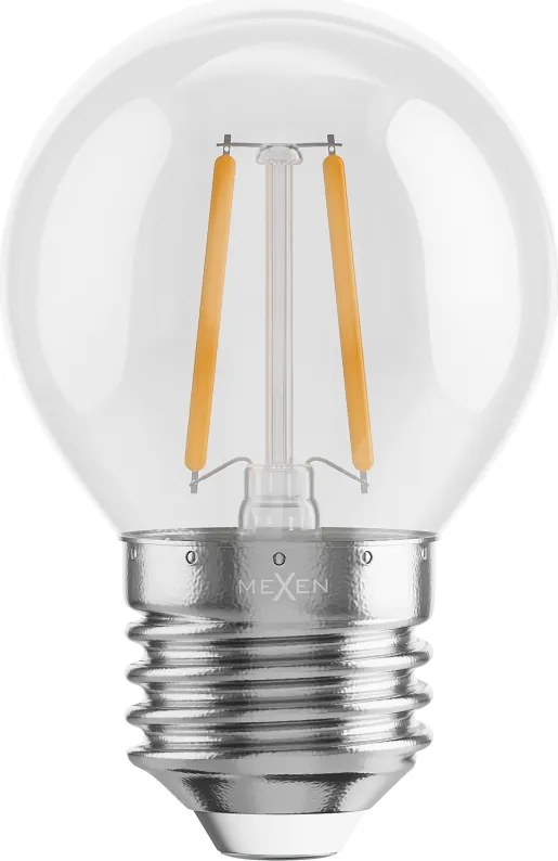 Mexen Vintis, LED filamentová žárovka E27, G45, 2 W, teplá bílá 2700K, čirá, L156-E27-0227-00