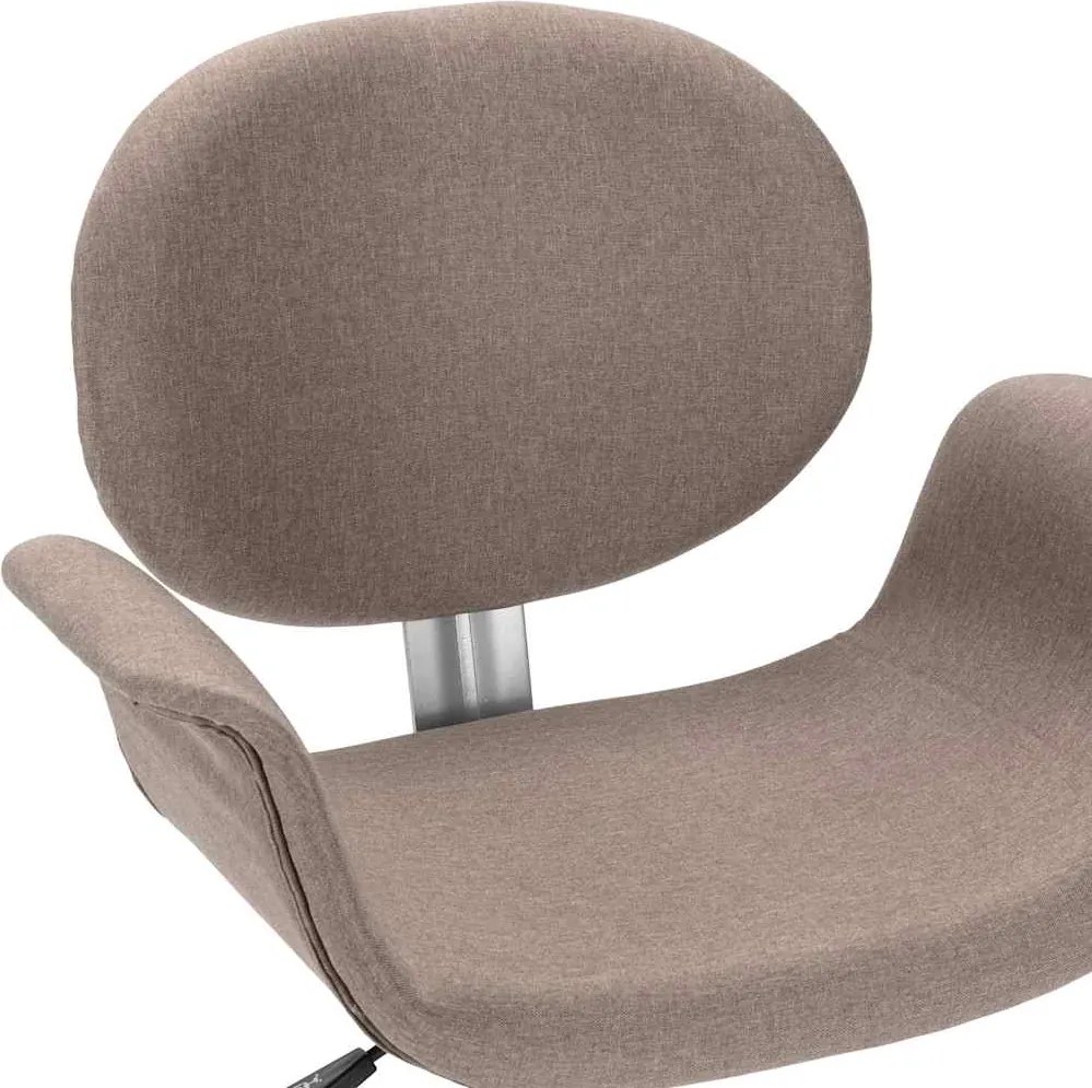Otočná jídelní židle taupe textil 287396