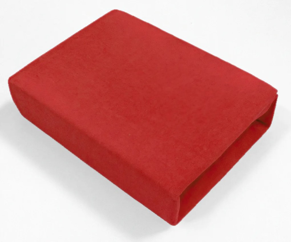 Polášek Froté prostěradlo na vysokou matraci (až 30cm), 140x200cm, na dvoulůžko, červené