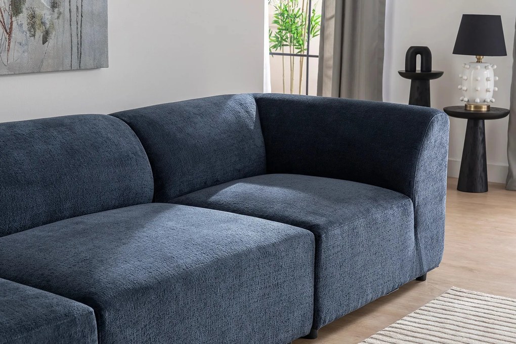Hanah Home Rohová pohovka ALPHA modrá levá