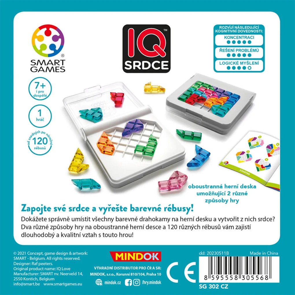 MINDOK HRA Smart IQ Srdce 120 rébusů hlavolamy mn556